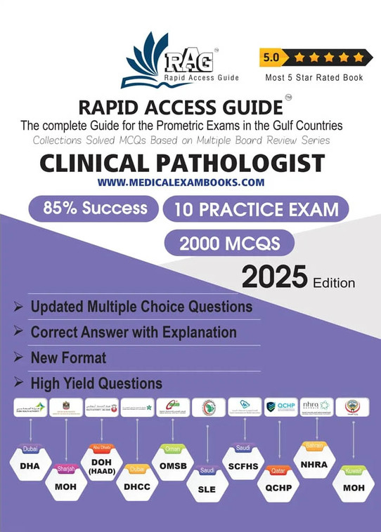 Clinical Pathologist MCQ Book | Prometric Exam Questions – 2025 – Rapid Access Guide پرومتریک ...